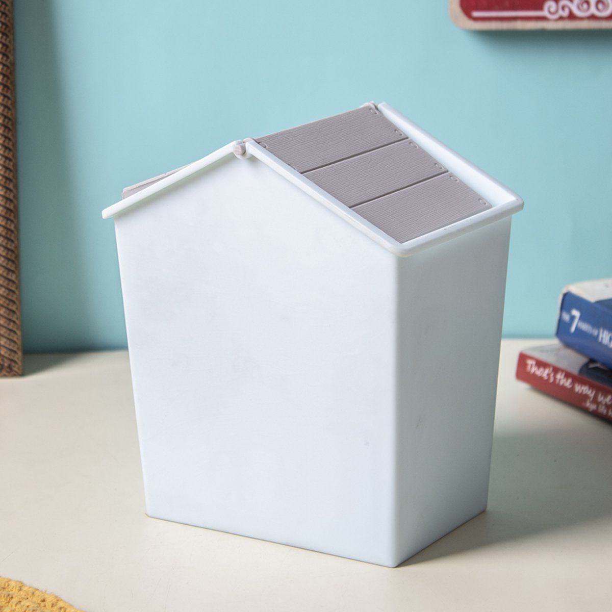 Buy Voncasa Light Blue Plastic Swing Dustbin Online