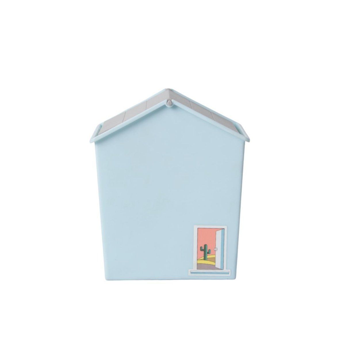 Buy Voncasa Light Blue Plastic Swing Dustbin Online