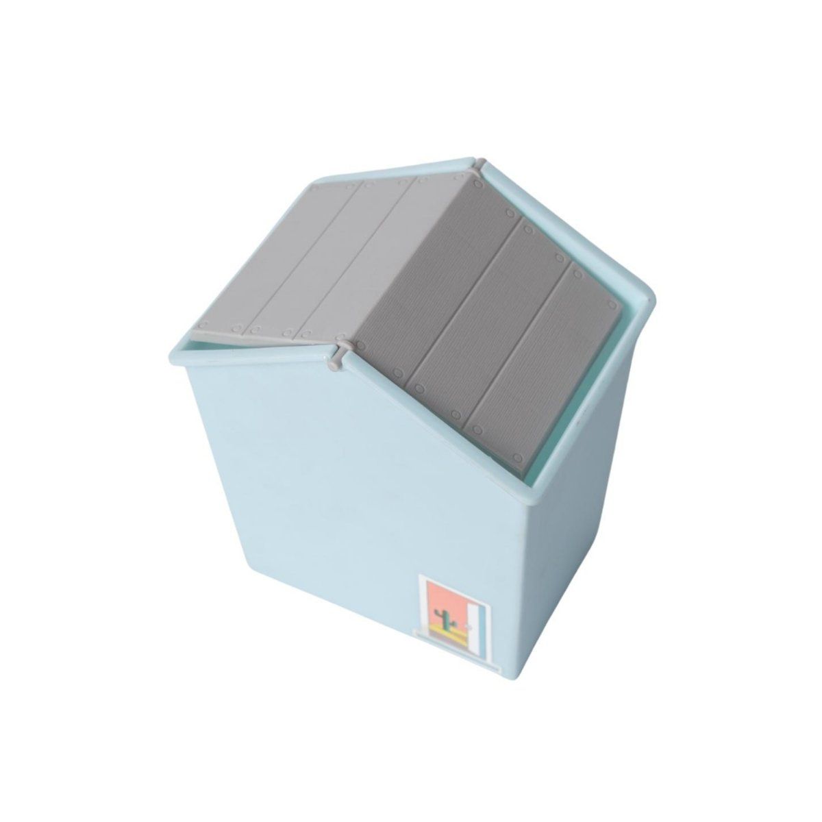 Buy Voncasa Light Blue Plastic Swing Dustbin Online