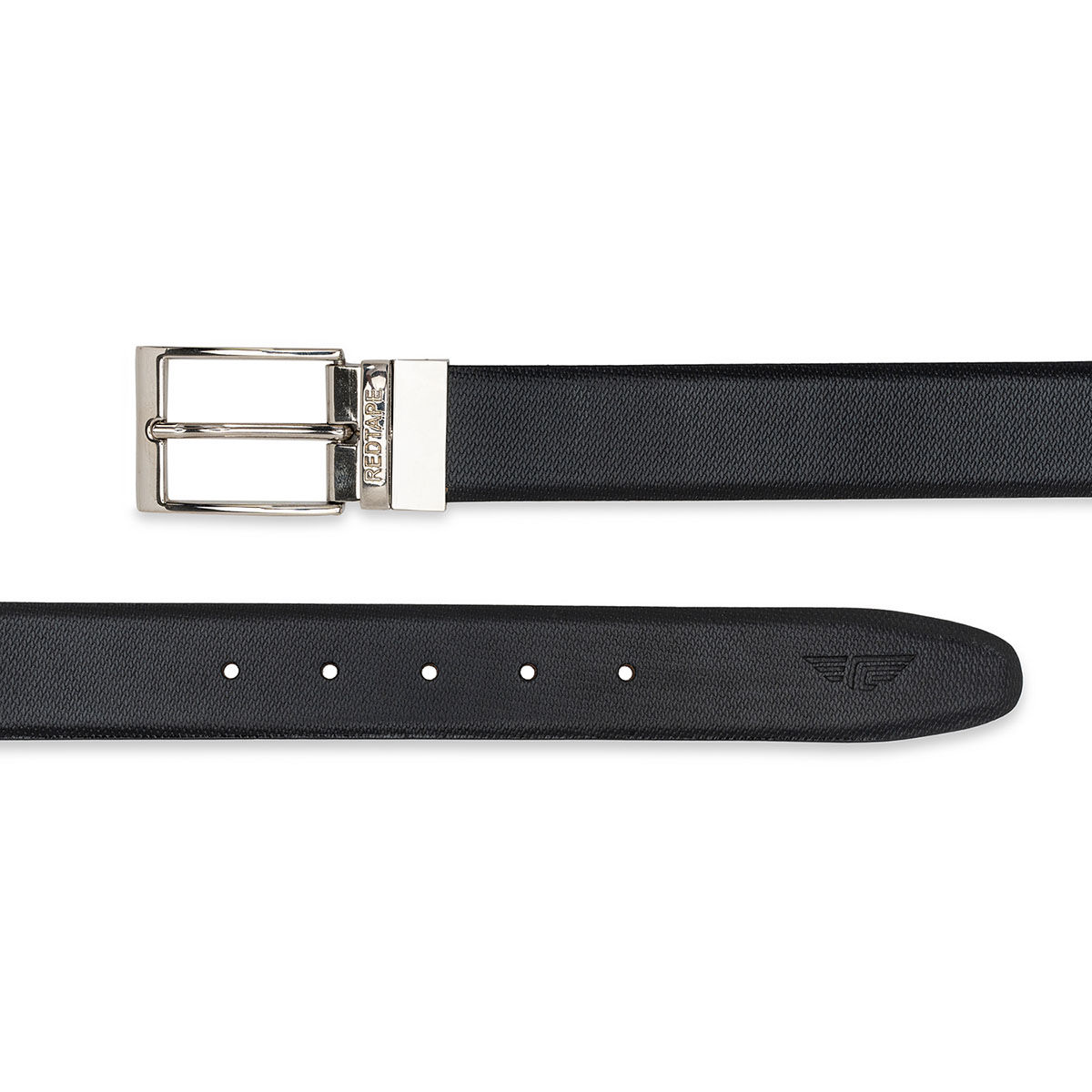 Red Tape Mens Black Brown Split Leather Belt: Buy Red Tape Mens Black ...