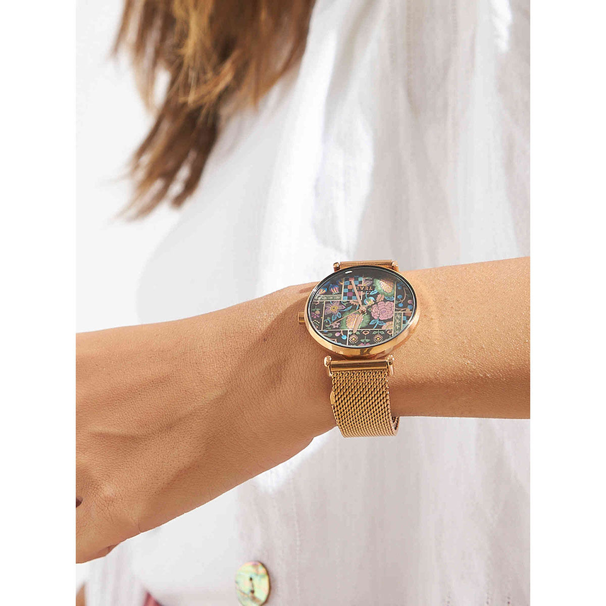 Buy Teal by CHUMBAK Jungle Jumble Medium Watch Metal Mesh Strap - Black ...