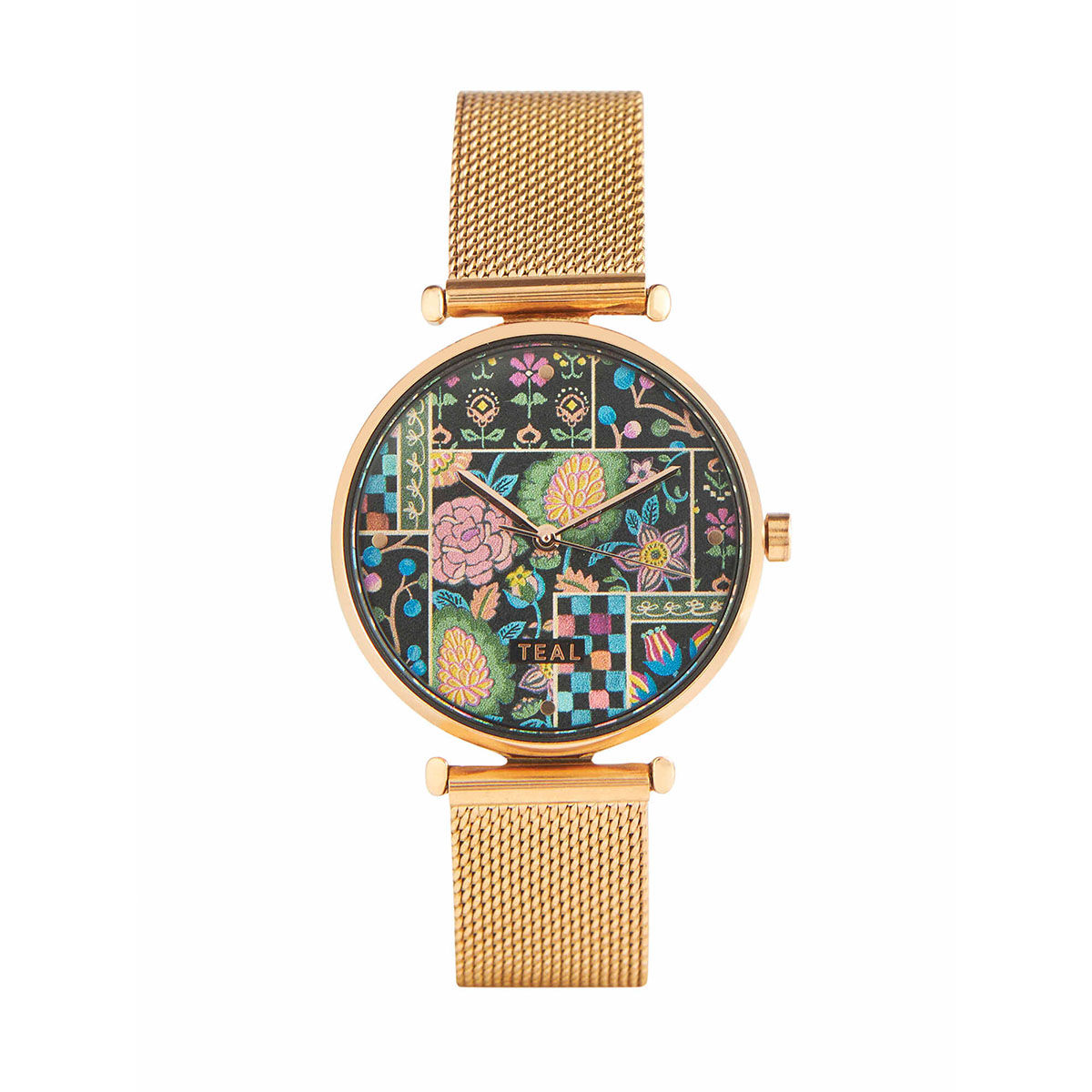 Buy Teal by CHUMBAK Jungle Jumble Medium Watch Metal Mesh Strap - Black ...