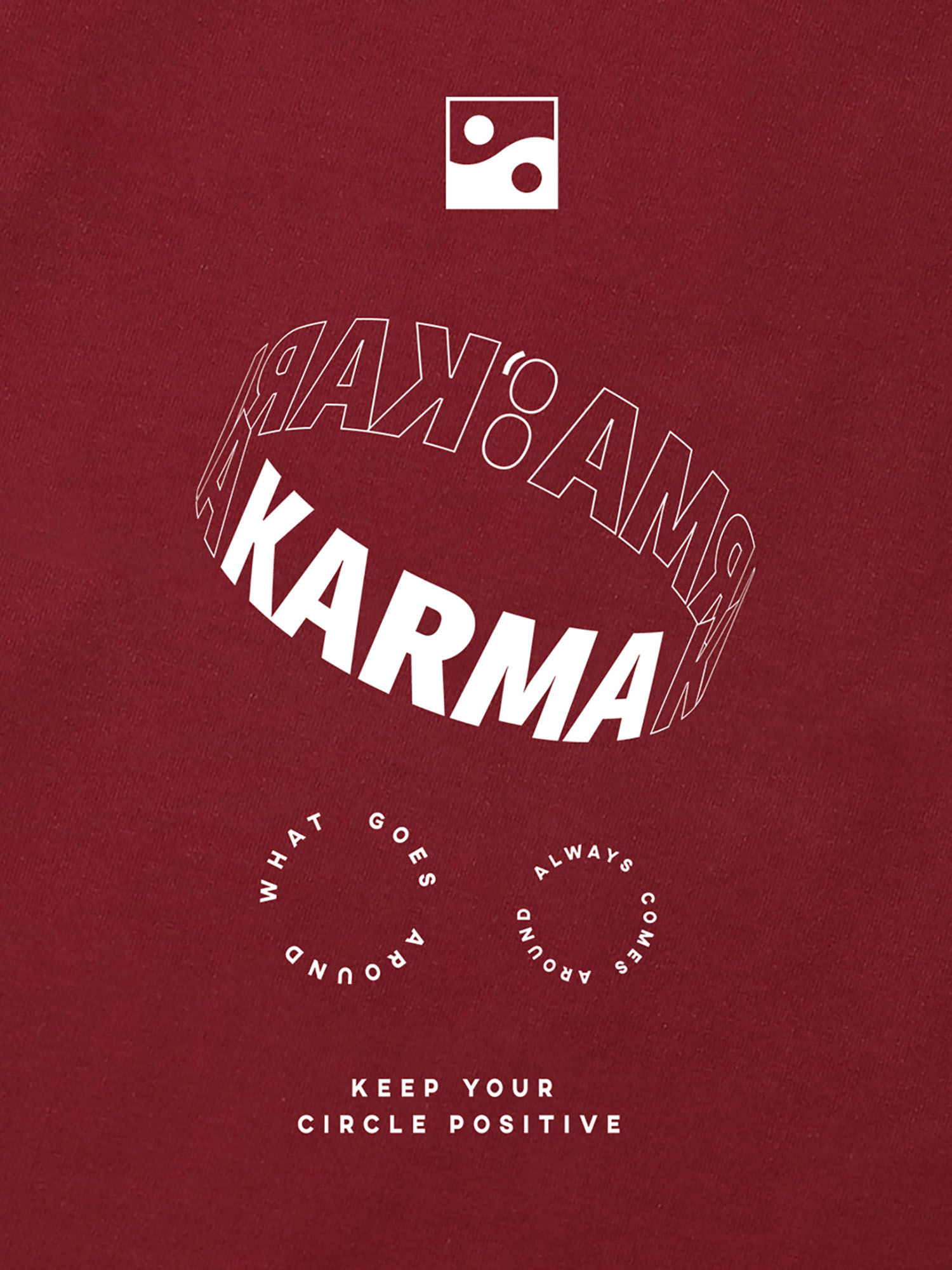 Buy Bewakoof Men's Red Karma Circles Graphic Printed Boxy Fit Vest Online