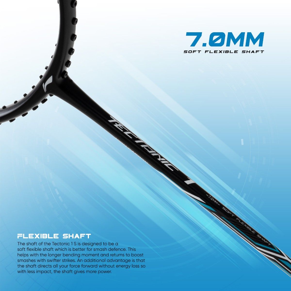 Buy Li-Ning Tectonic 1S Carbon Fibre Strung Badminton Racket with Free ...