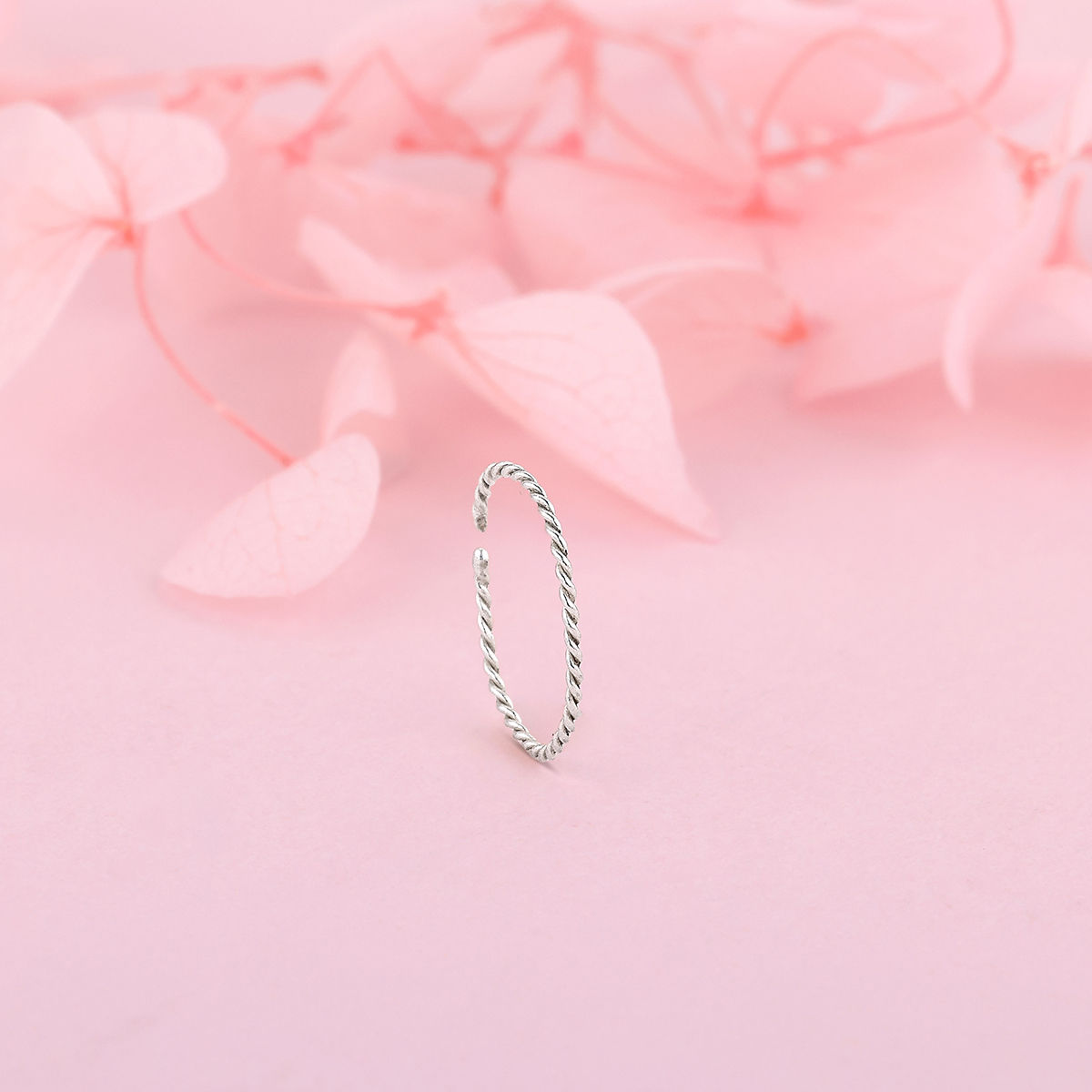 Buy Giva 925 Oxidised Silver Coiled Hoop Nose Ring For Women And Girls ...