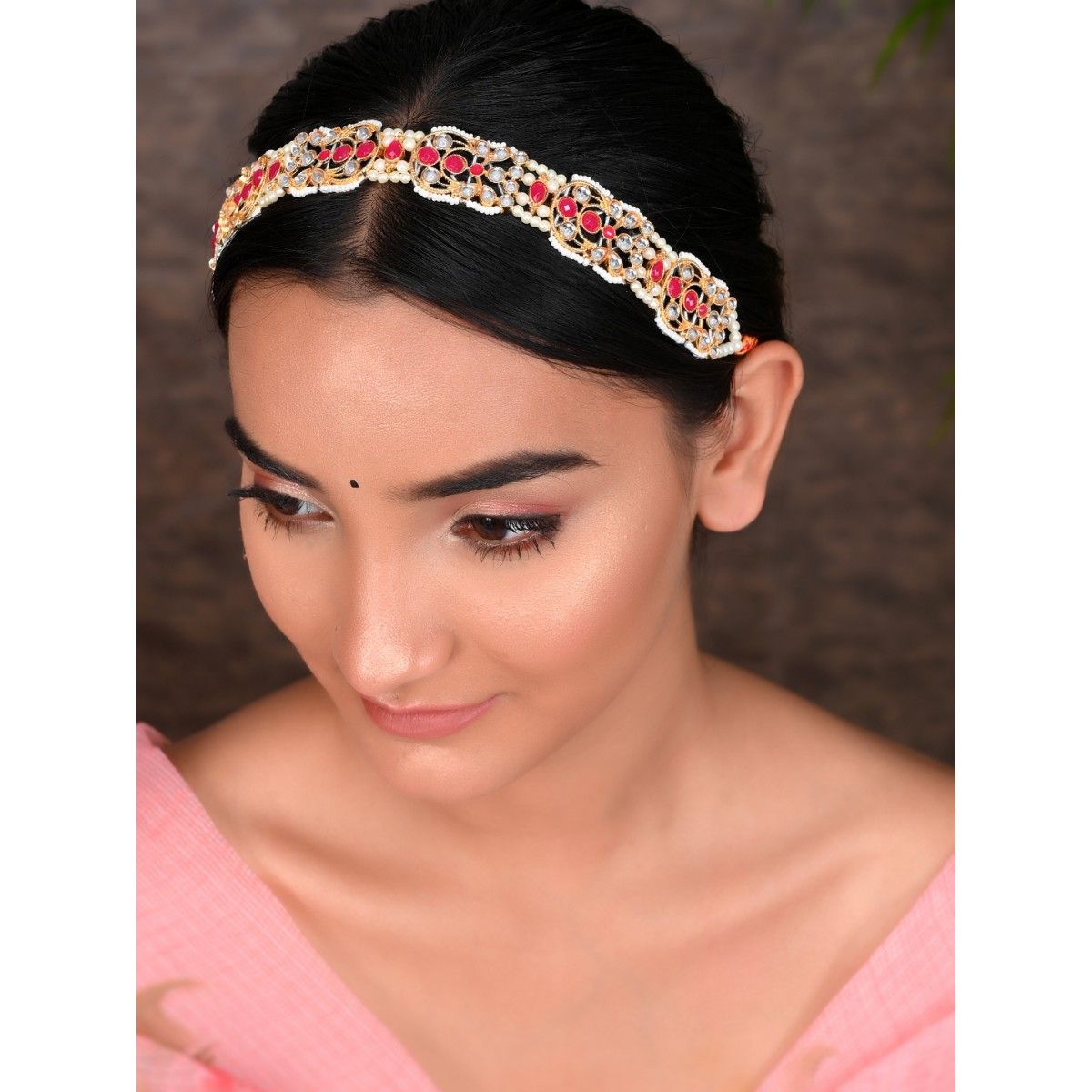 Buy Silvermerc Designs Gold Plated Cubic Zirconia Traditional Rajputi ...