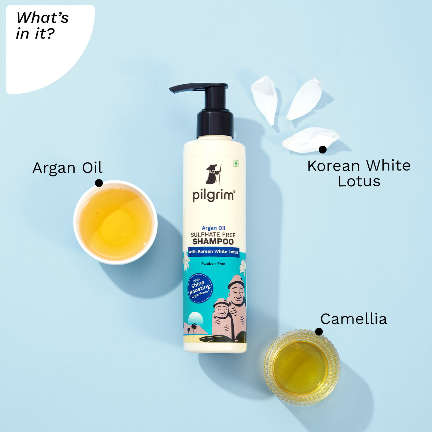 Buy Pilgrim Sulfate Free Shampoo with Argan Oil, Camellia & White Lotus ...