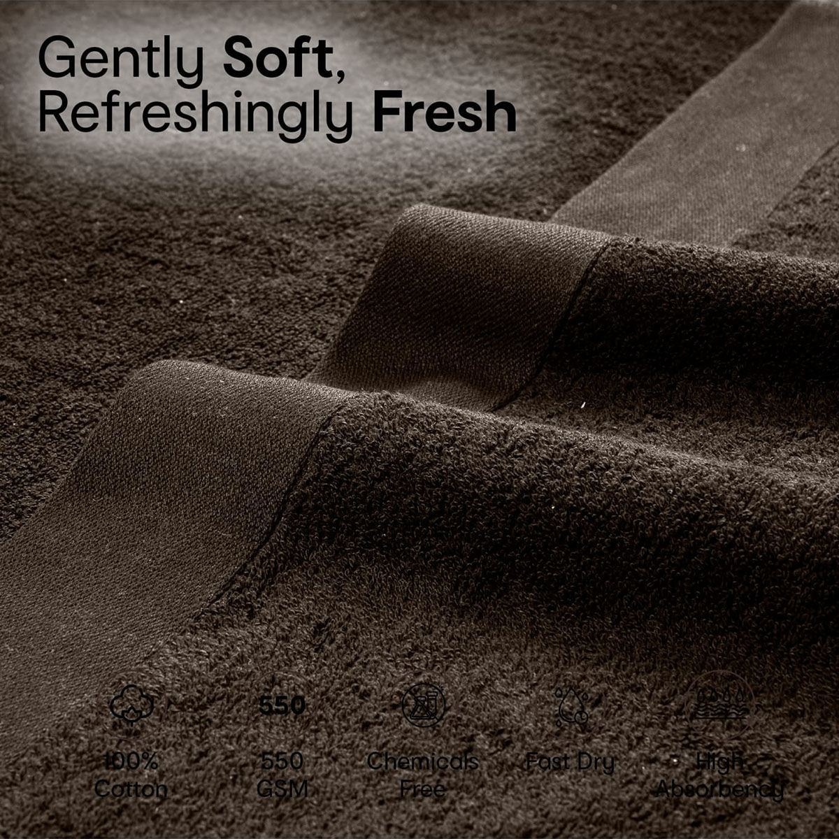 Buy Anko Malmo Bath Towel Black Online