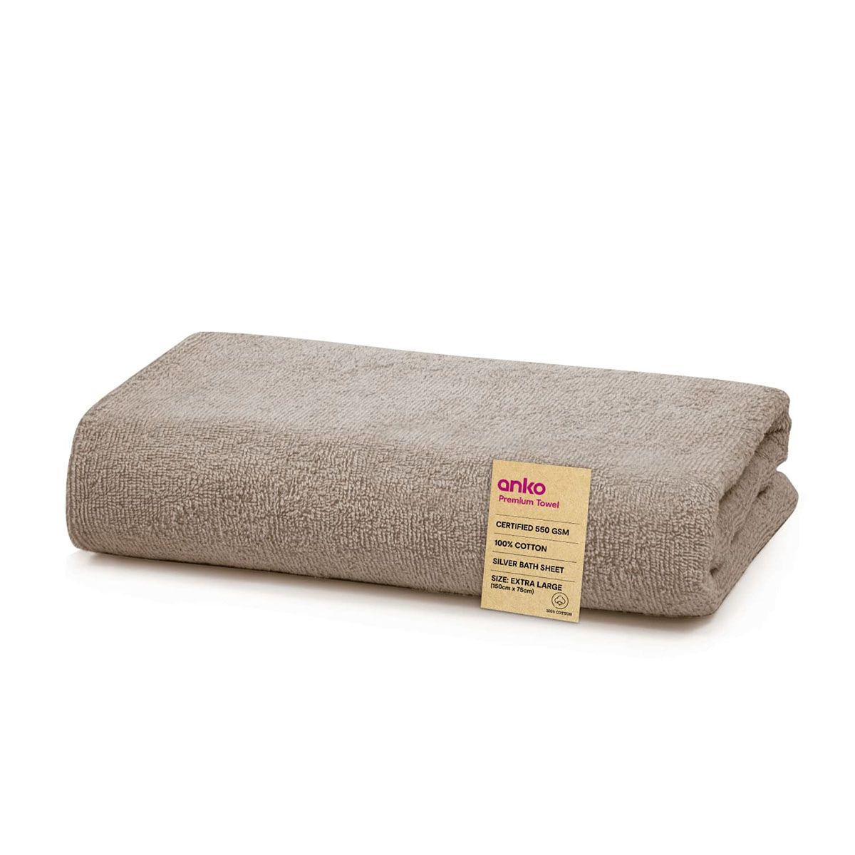 Buy Anko Malmo Bath Sheet Grey Online