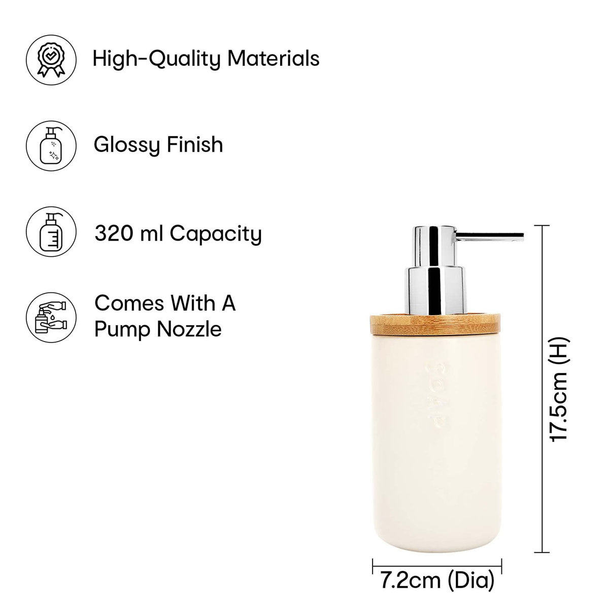 Buy Anko 2 White Soap Dispensers Online