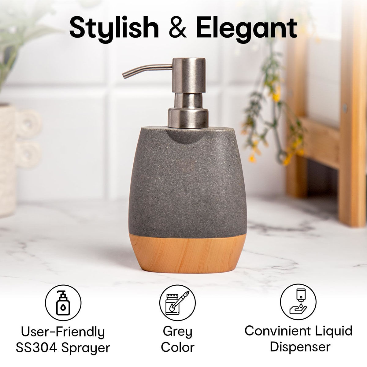 Buy Anko 2 Soap Dispensers- Grey Online