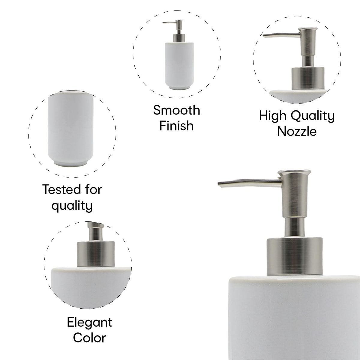 Buy Anko 3 White Soap Dispensers Online