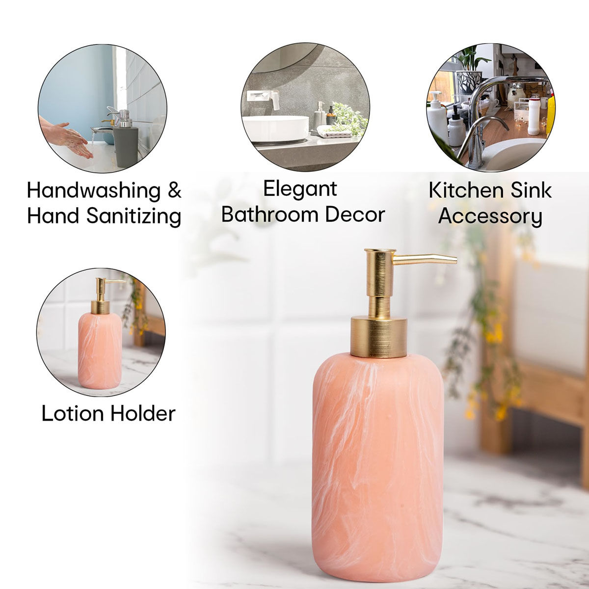 Buy Anko Pink Resin Soap Dispenser- 3Pcs Online