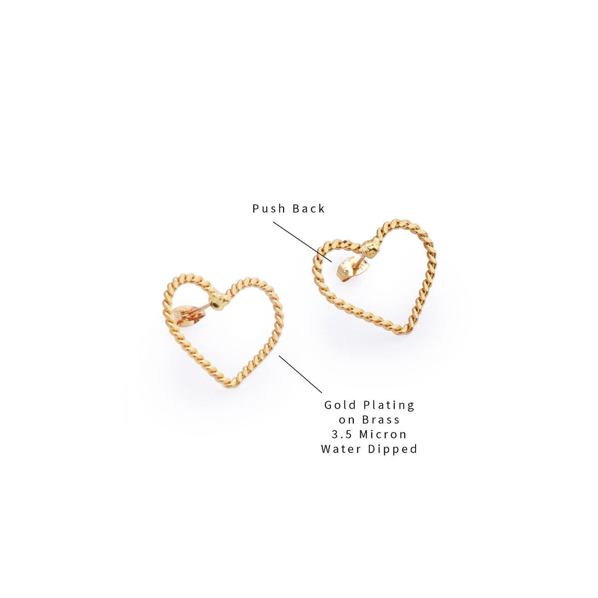 Buy So Fetch Gold All-Heart Earrings Online