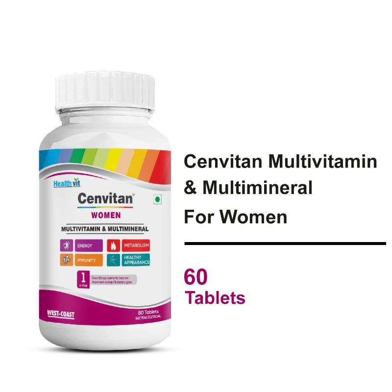 Healthvit Cenvitan Women (Multivitamin & Multimineral) 60 Tablets: Buy ...