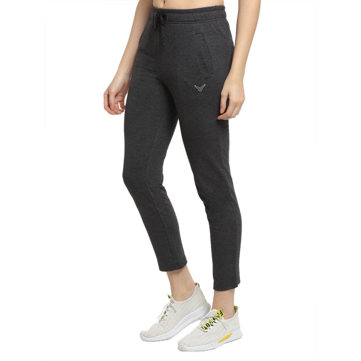 Buy INVINCIBLE Dark Grey Melange Women Training Pants Online