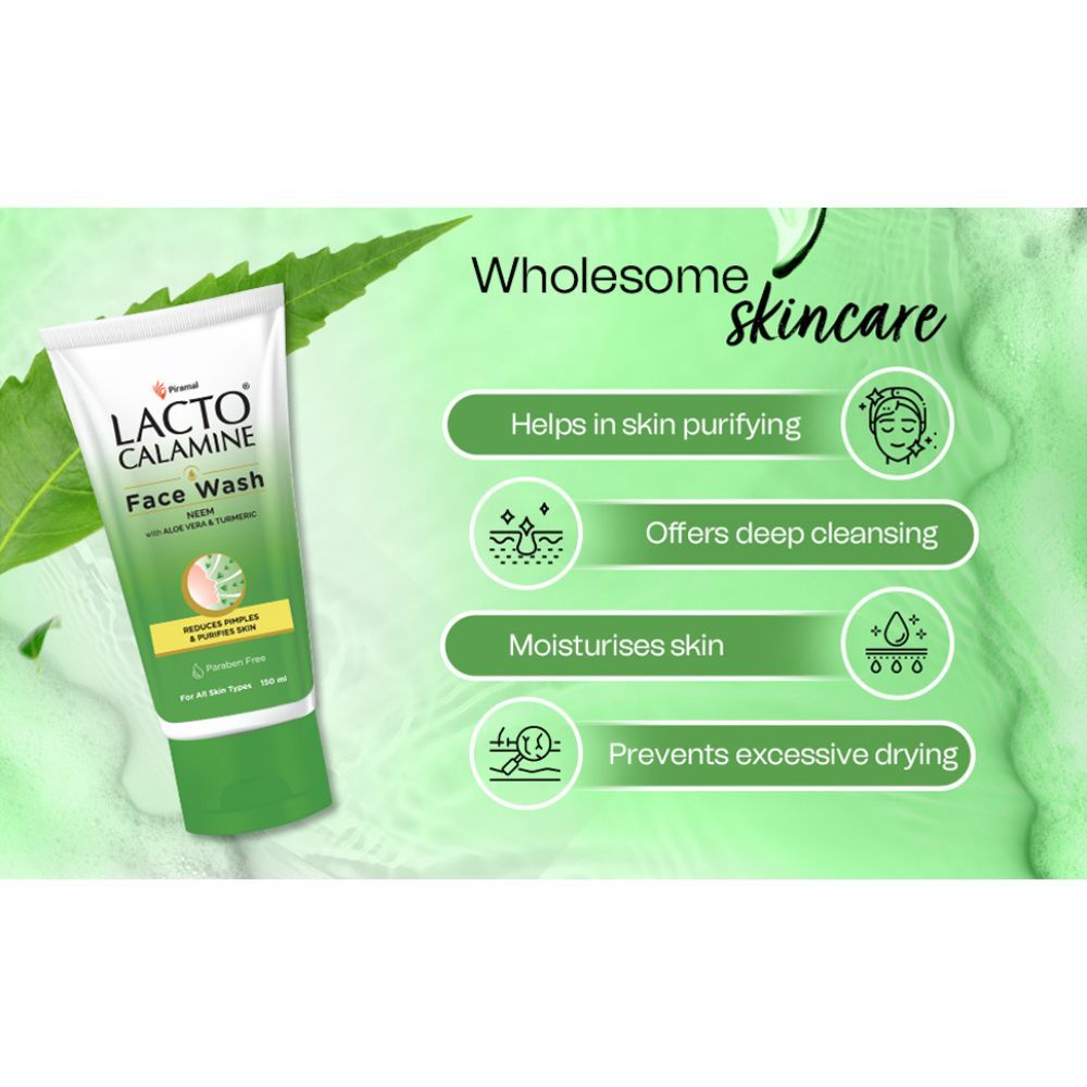 Lacto Calamine Face Wash With Neem, Aloe Vera & Turmeric: Buy Lacto ...