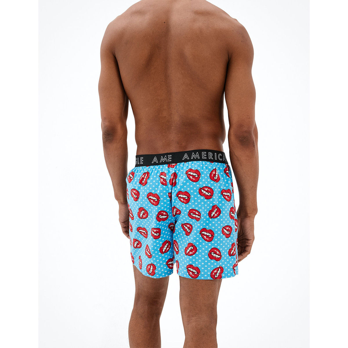 American Eagle Men Blue Lips Stretch Boxer Short Blue: Buy American ...
