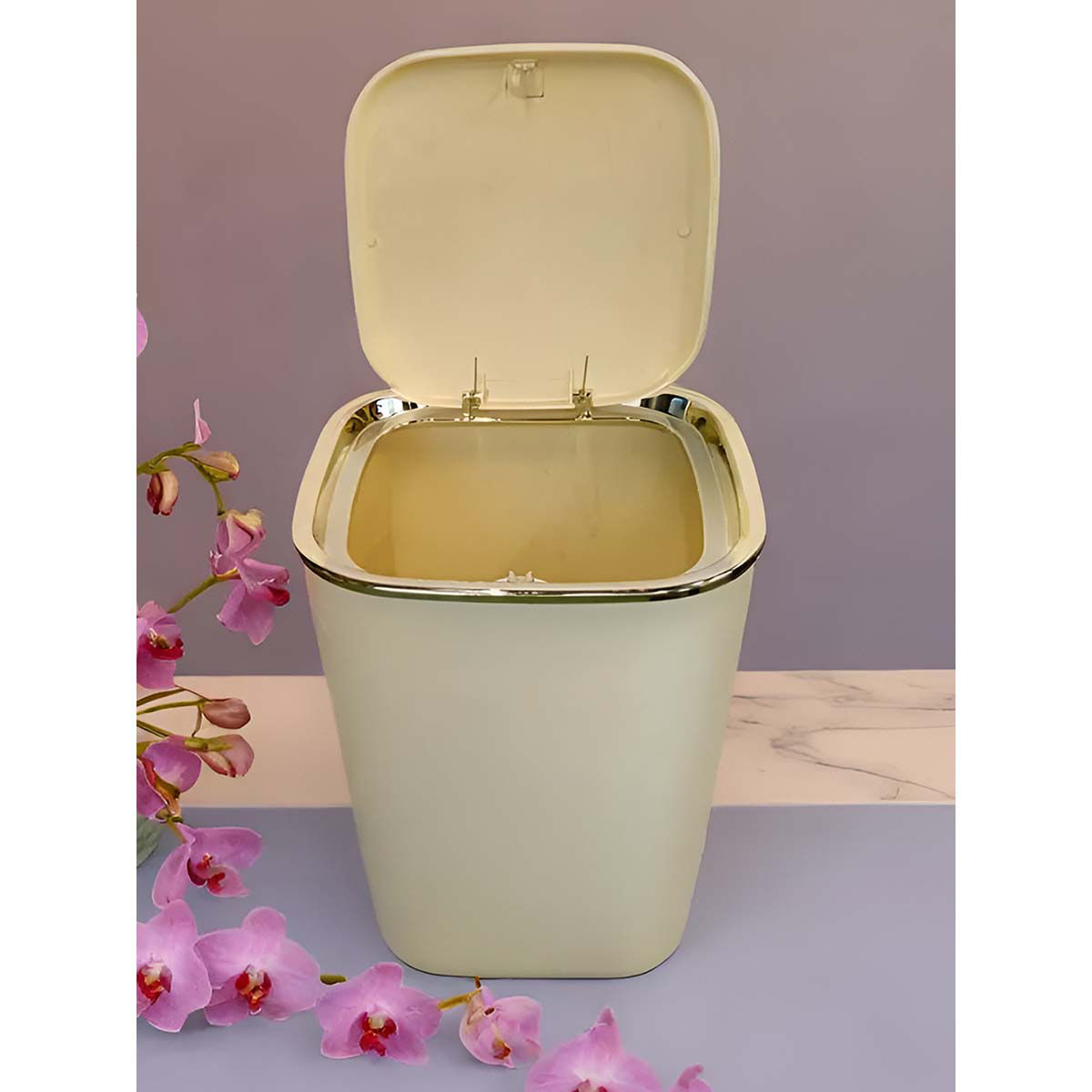 Buy DecorTwist Plastic Dustbin with Lid For Home Online