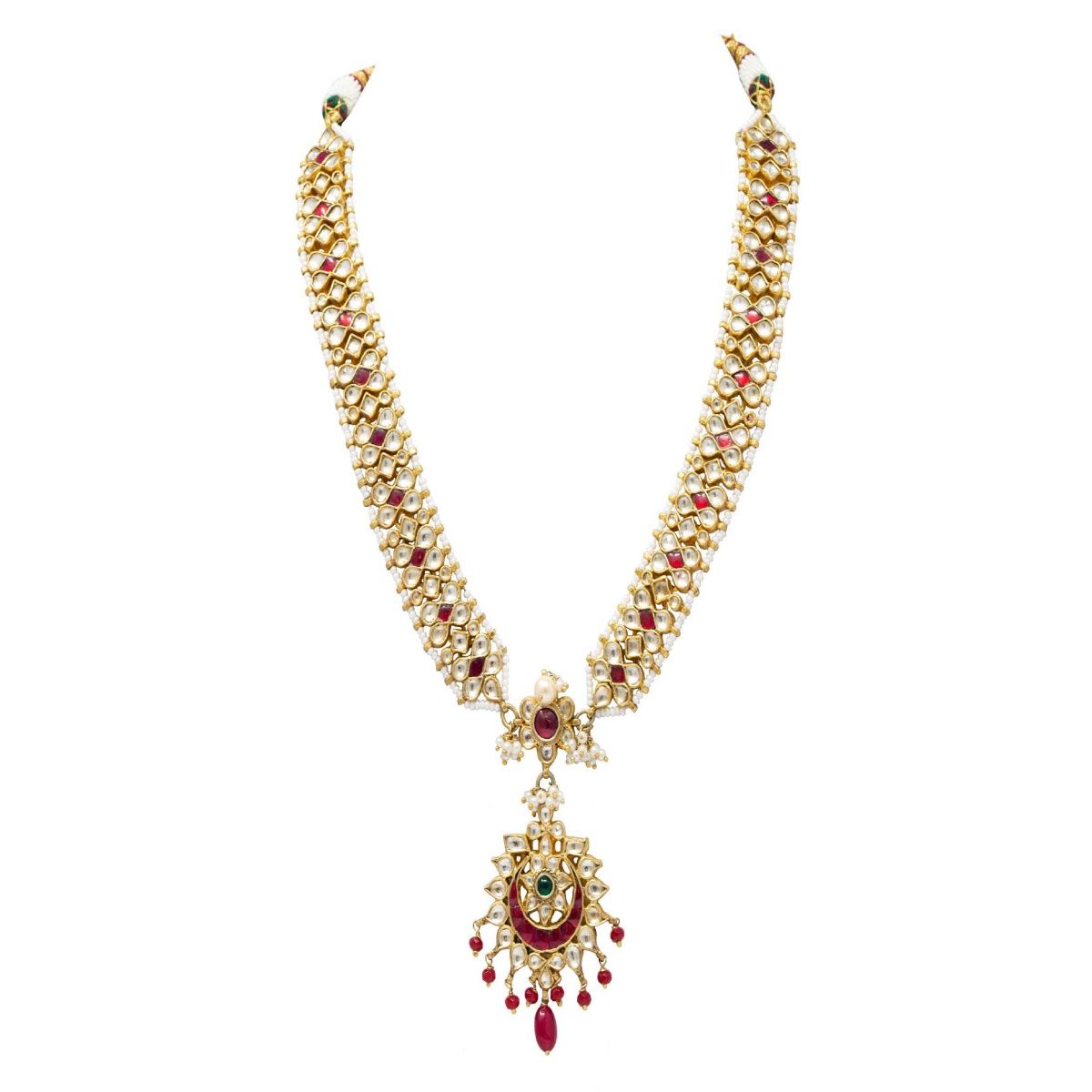 Unniyarcha Silver Gold Plated Jadau Necklace: Buy Unniyarcha Silver ...