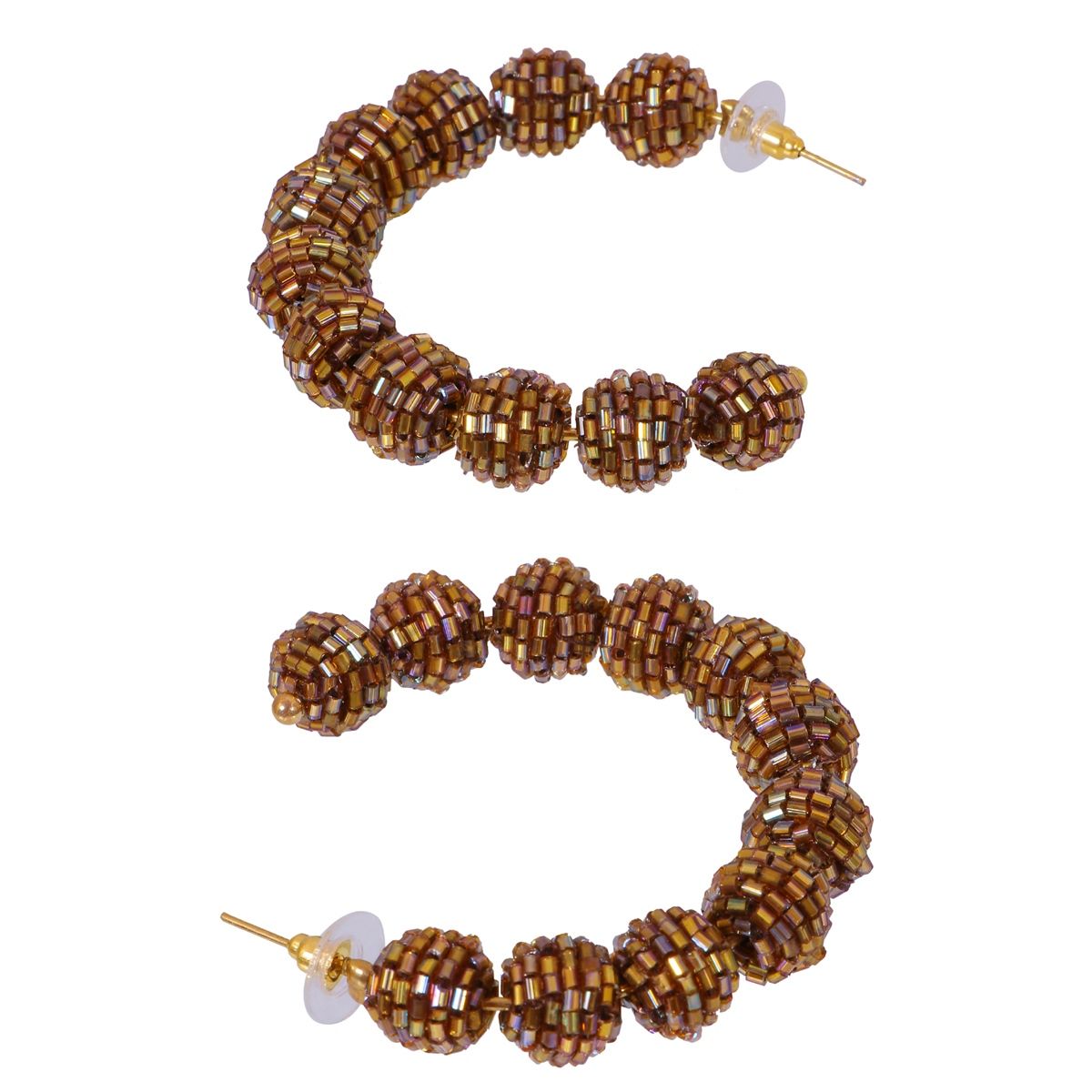 Buy Crunchy Fashion Designer Handmade Brown Metallic Balls Statement ...