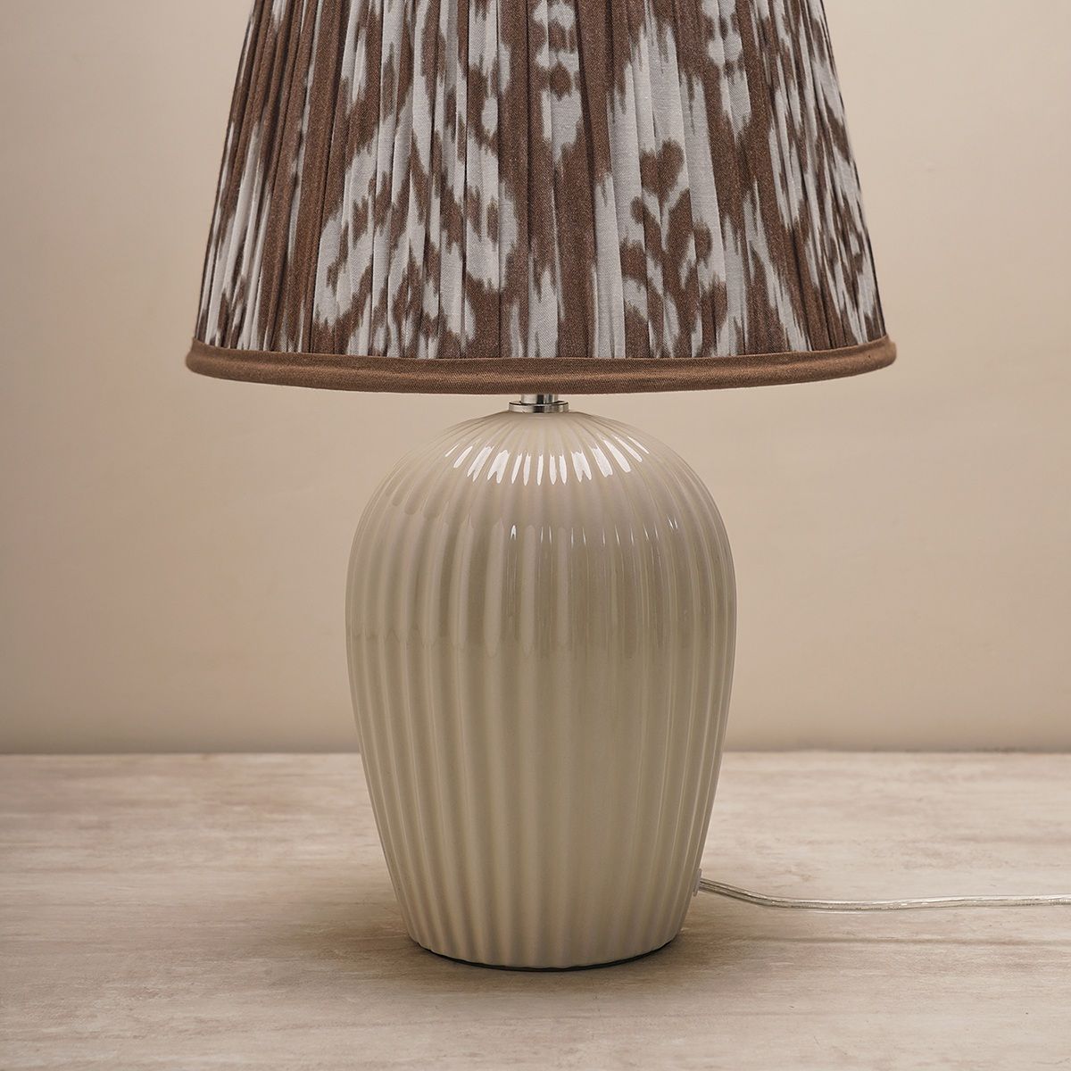 Pure Home + Living Ivory Ribbed Ceramic Table Lamp Stand: Buy Pure Home ...