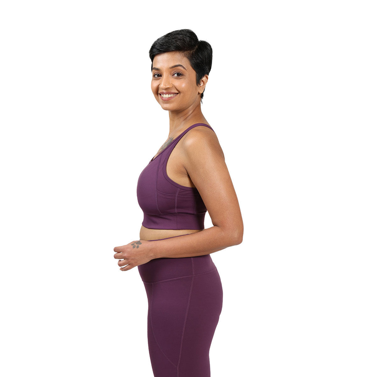 Buy BlissClub Women Grape The Ultimate Criss Cross Sports Bra Online