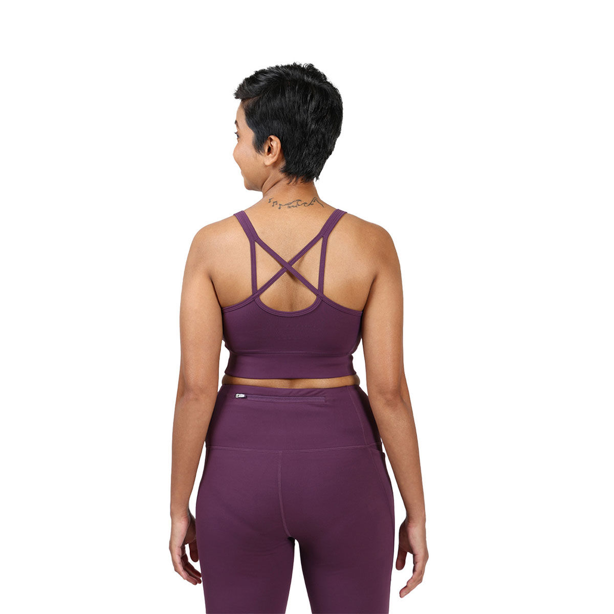 Buy BlissClub Women Grape The Ultimate Criss Cross Sports Bra Online