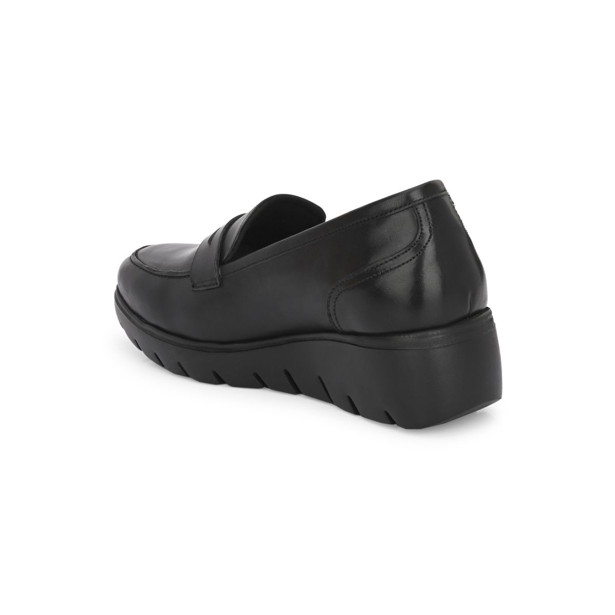 Buy Delize Womens Black Solid Loafers Online