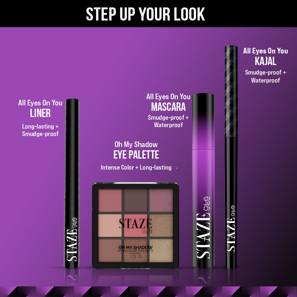 Buy Staze 9to9 All Eyes On You Volumizing + Waterproof Mascara - 01 ...