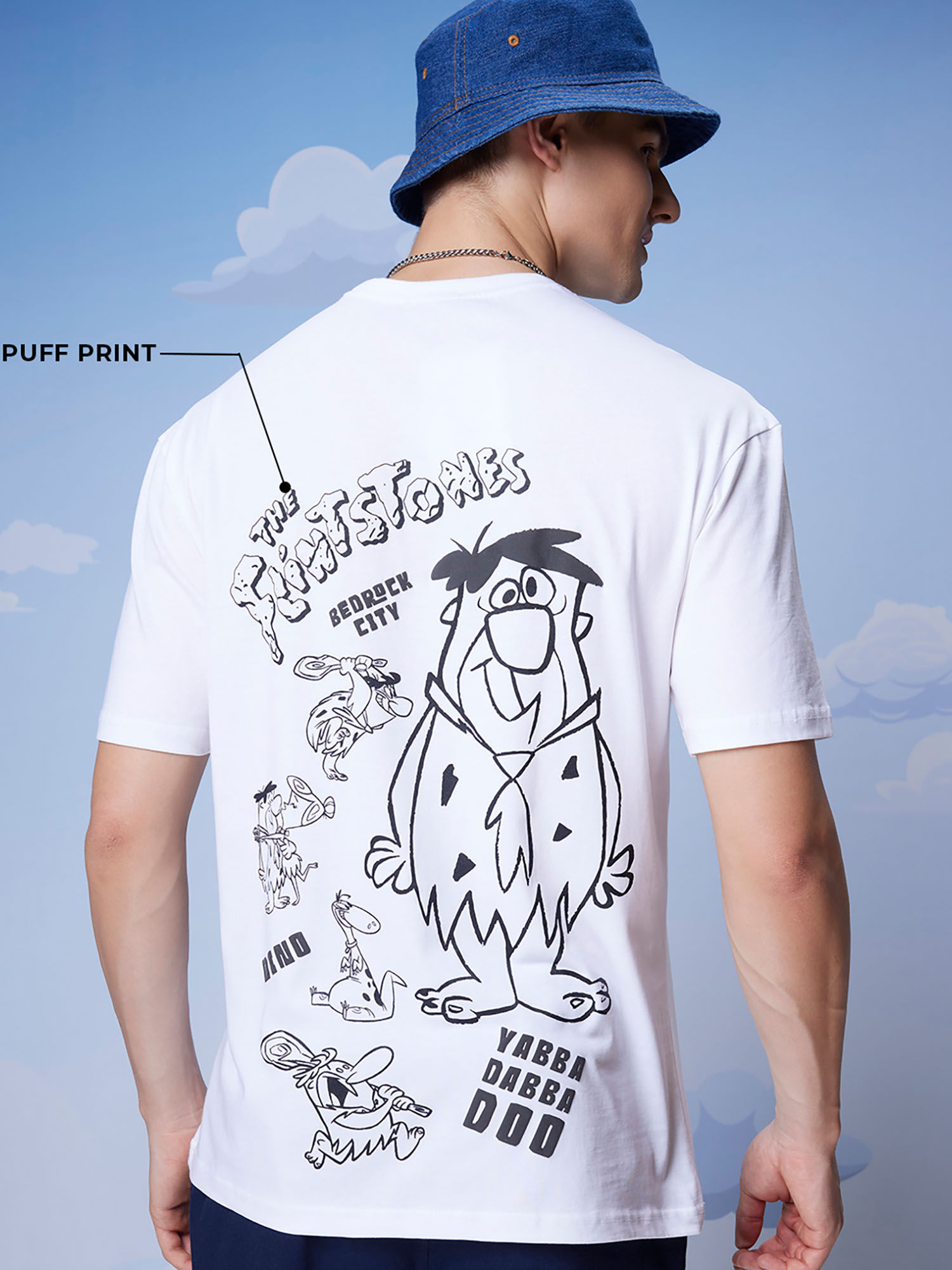 Buy Bewakoof Official Cartoon Network Merchandise White The Flintstones ...