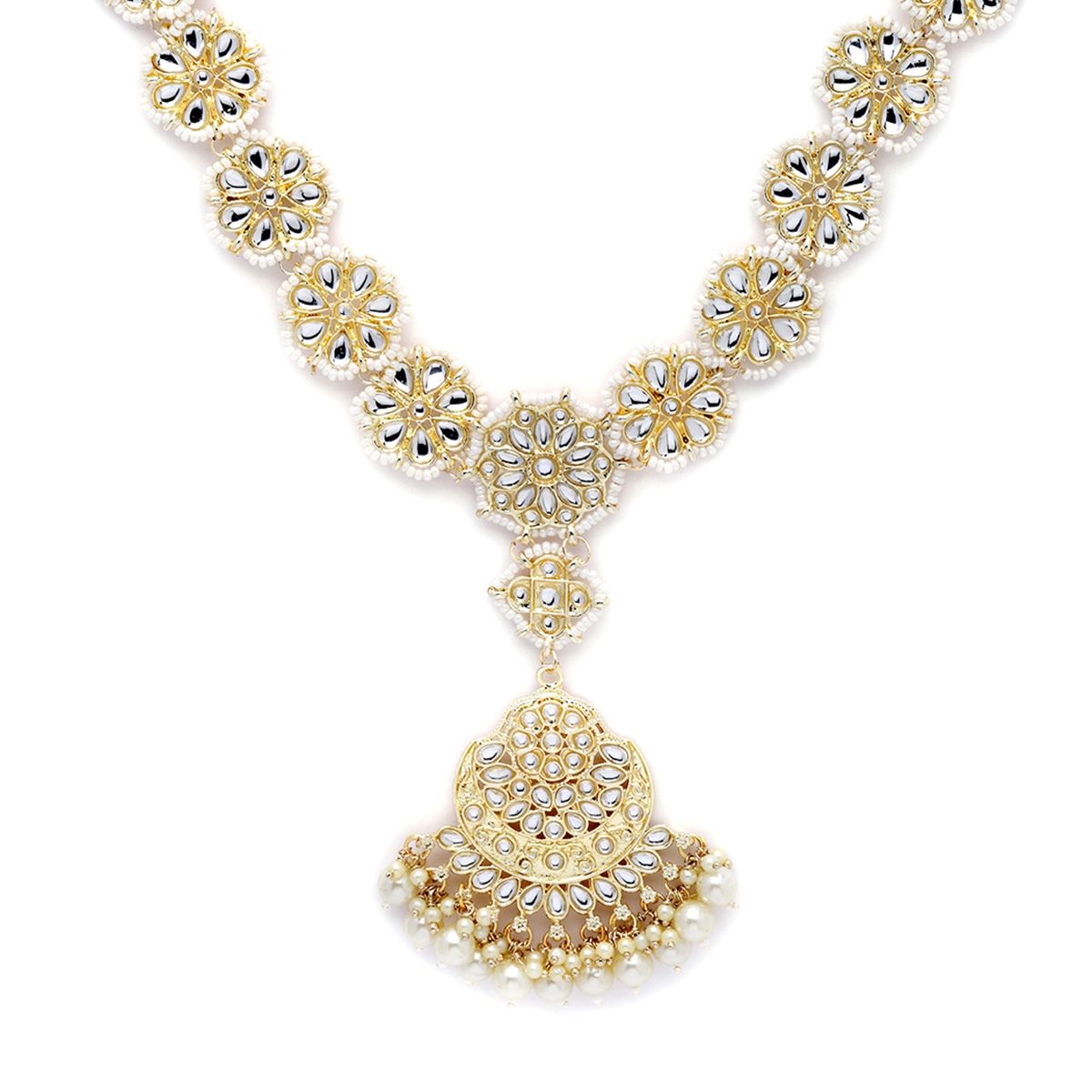 Karatcart Gold Plated Pearl Studded Kundan Sheesh Phool for Women: Buy ...