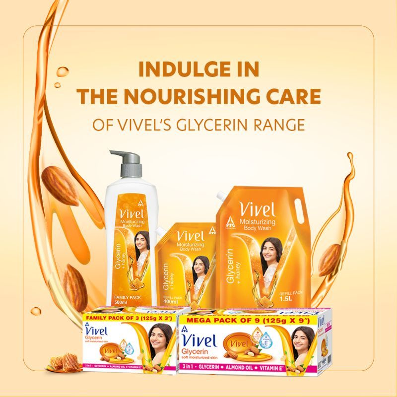 Vivel Glycerin Bathing Bar Soap For Soft Moisturized Skin - Pack Of 3 ...