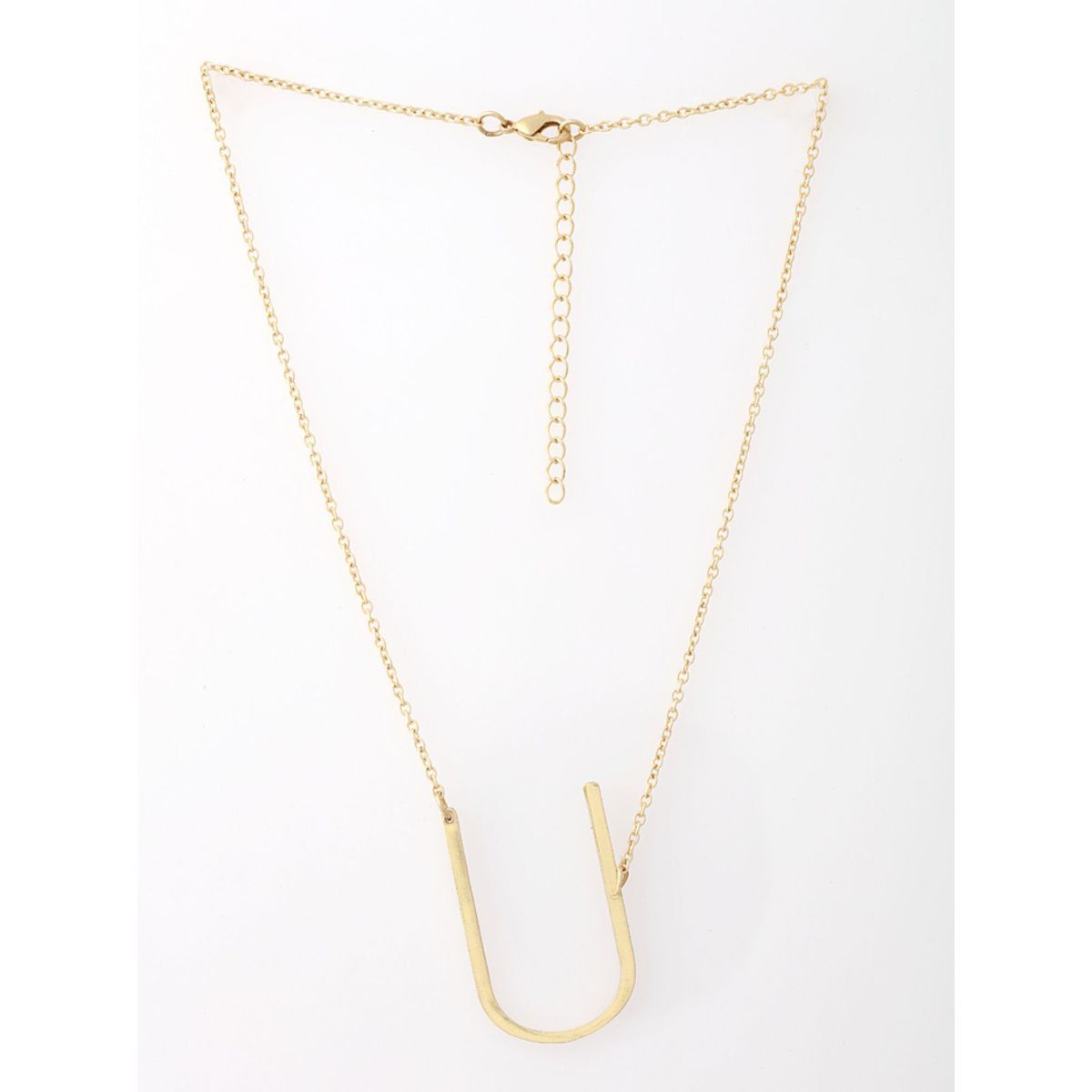 Buy Tipsyfly Slanted Alphabet Necklace-Letter U Online
