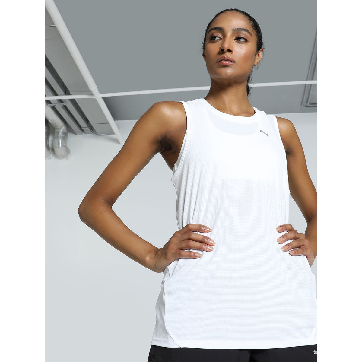 Buy Puma RUN FAVORITE Womens White Tanks Online