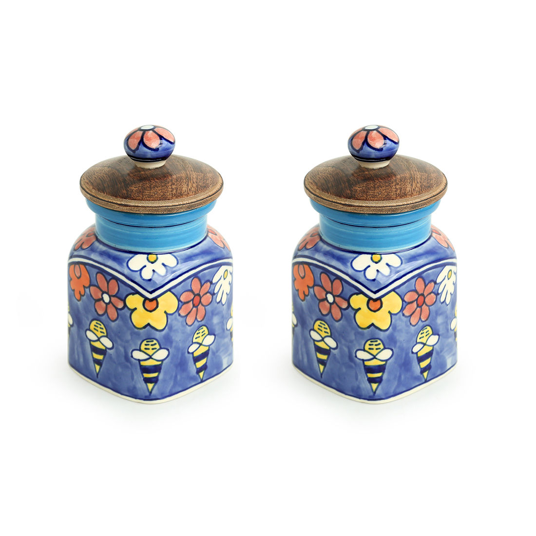 ExclusiveLane The Bee Collective Ceramic Storage Jars & Containers ...