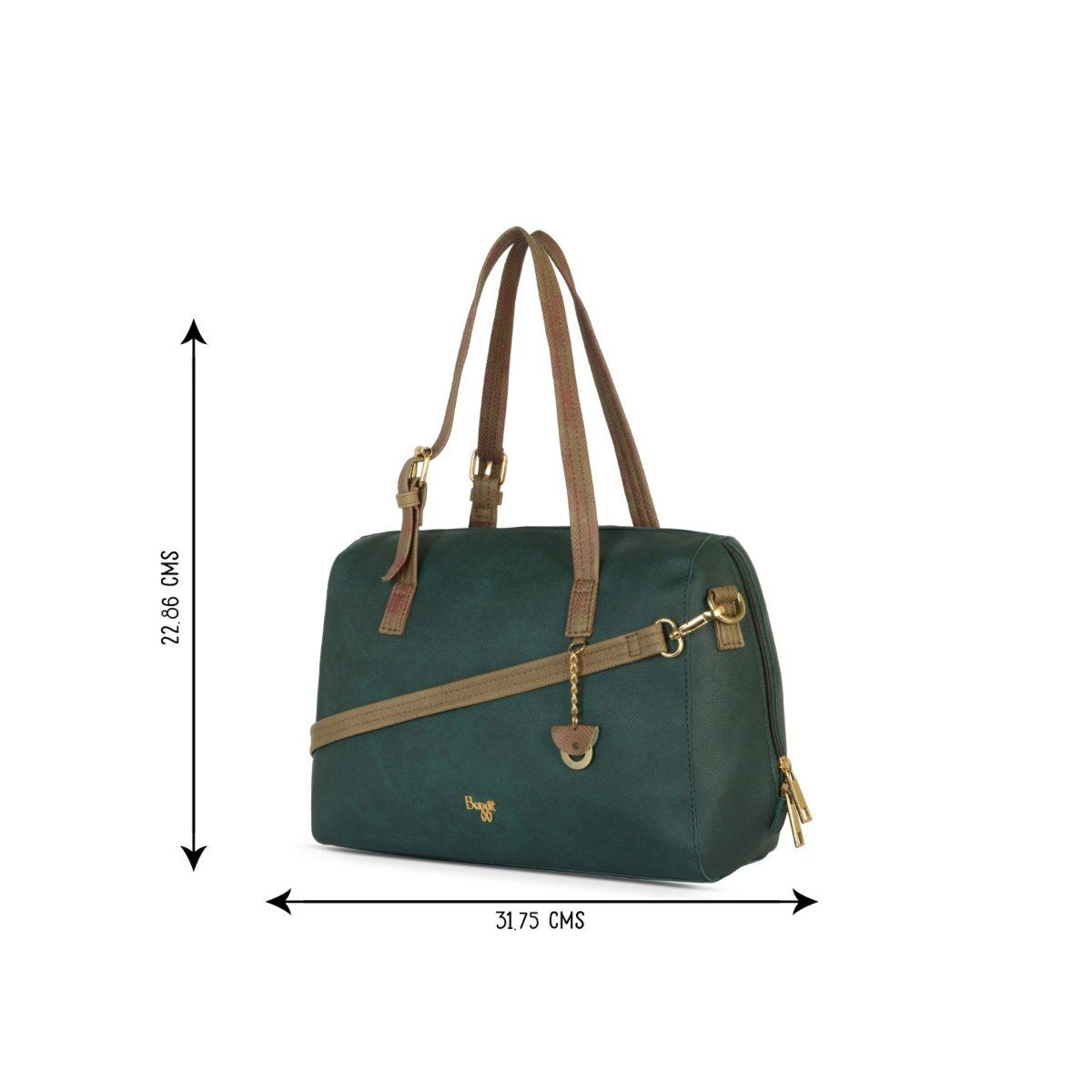 Buy Baggit Lita M Green Medium Duffel Handbag Online