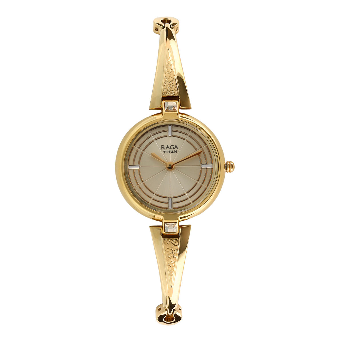 Buy Titan Raga Espana Champagne Metal Strap Watch Online