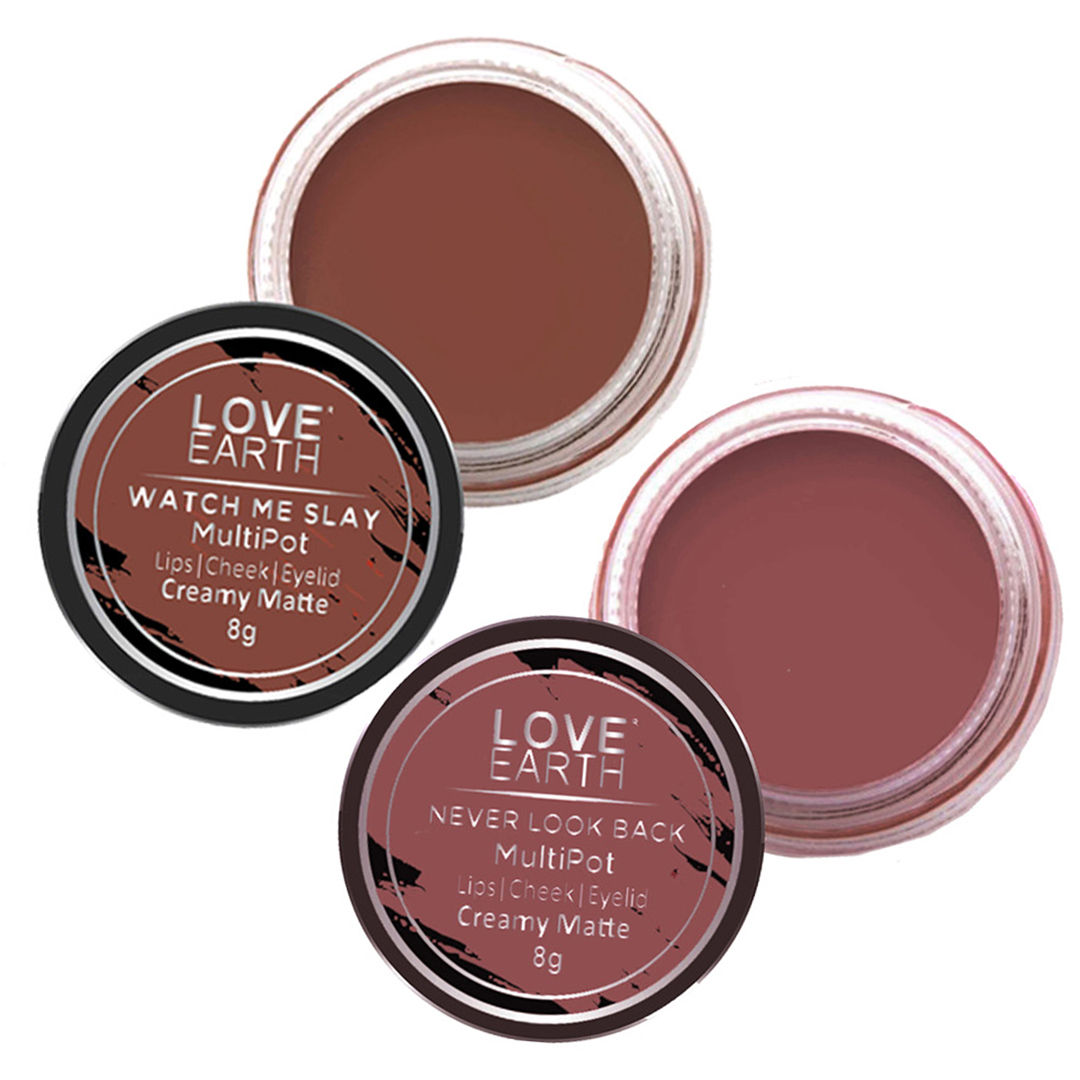 Buy Love Earth Lip Tint & Cheek Tint Multipot Combo (Ruby Pink ...