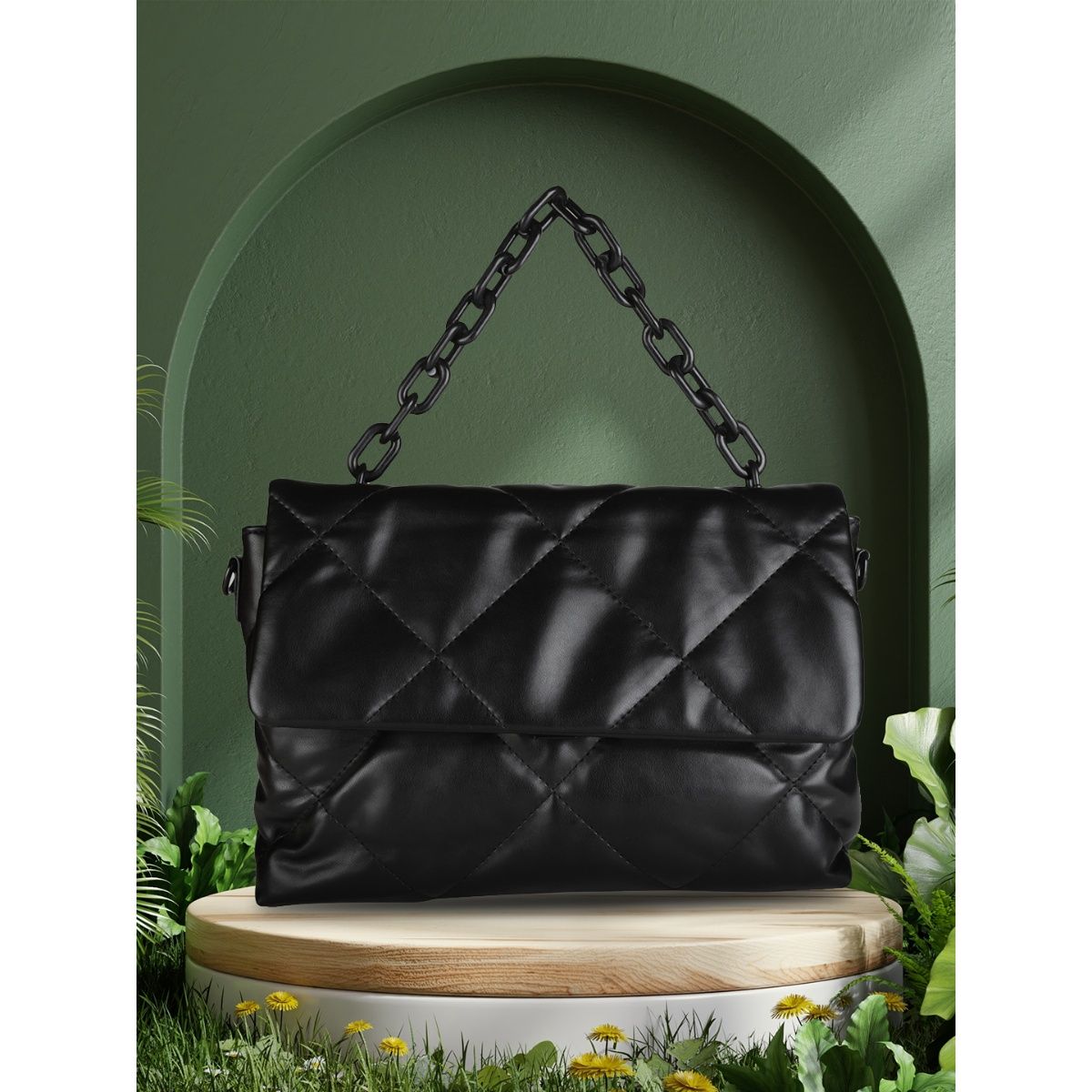 Buy MINI WESST Black Casual Textured Sling Bag Online