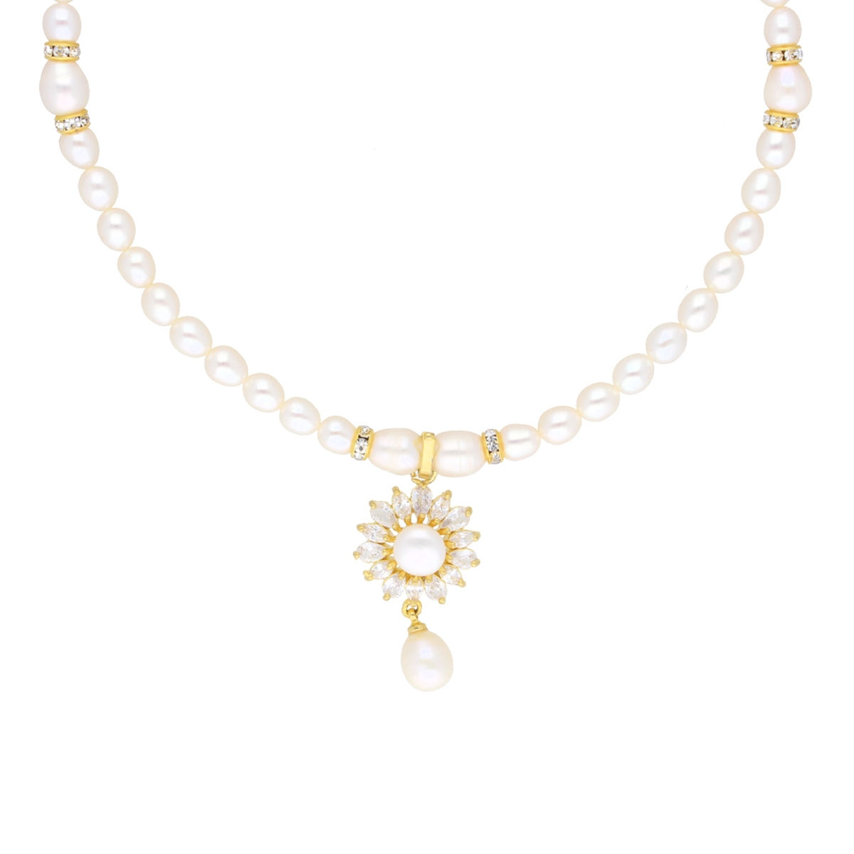 Buy Sri Jagdamba Pearls Baheera Pearl Necklace Set Online