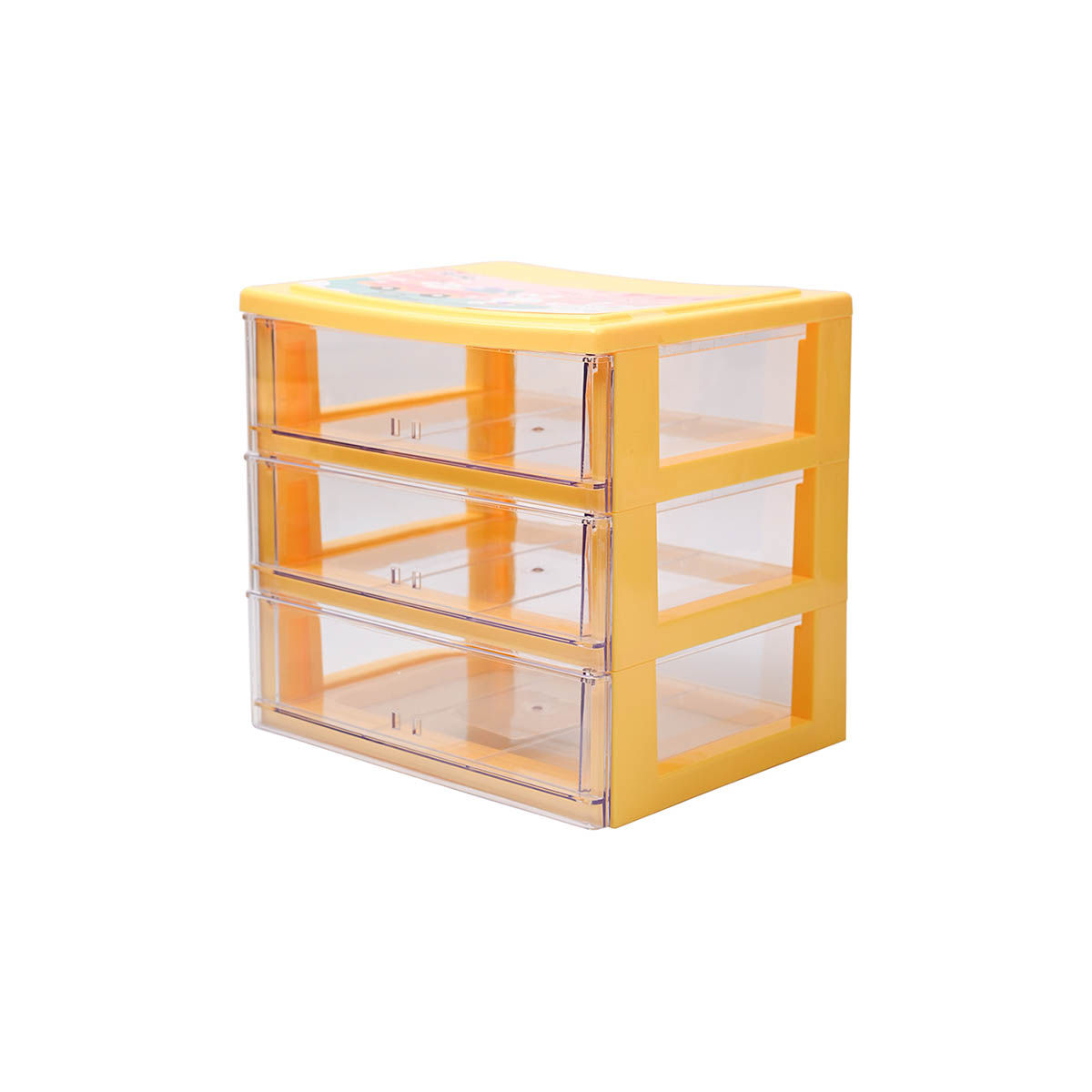 Buy Voncasa Stylish Yellow 3 Layer Drawer Online
