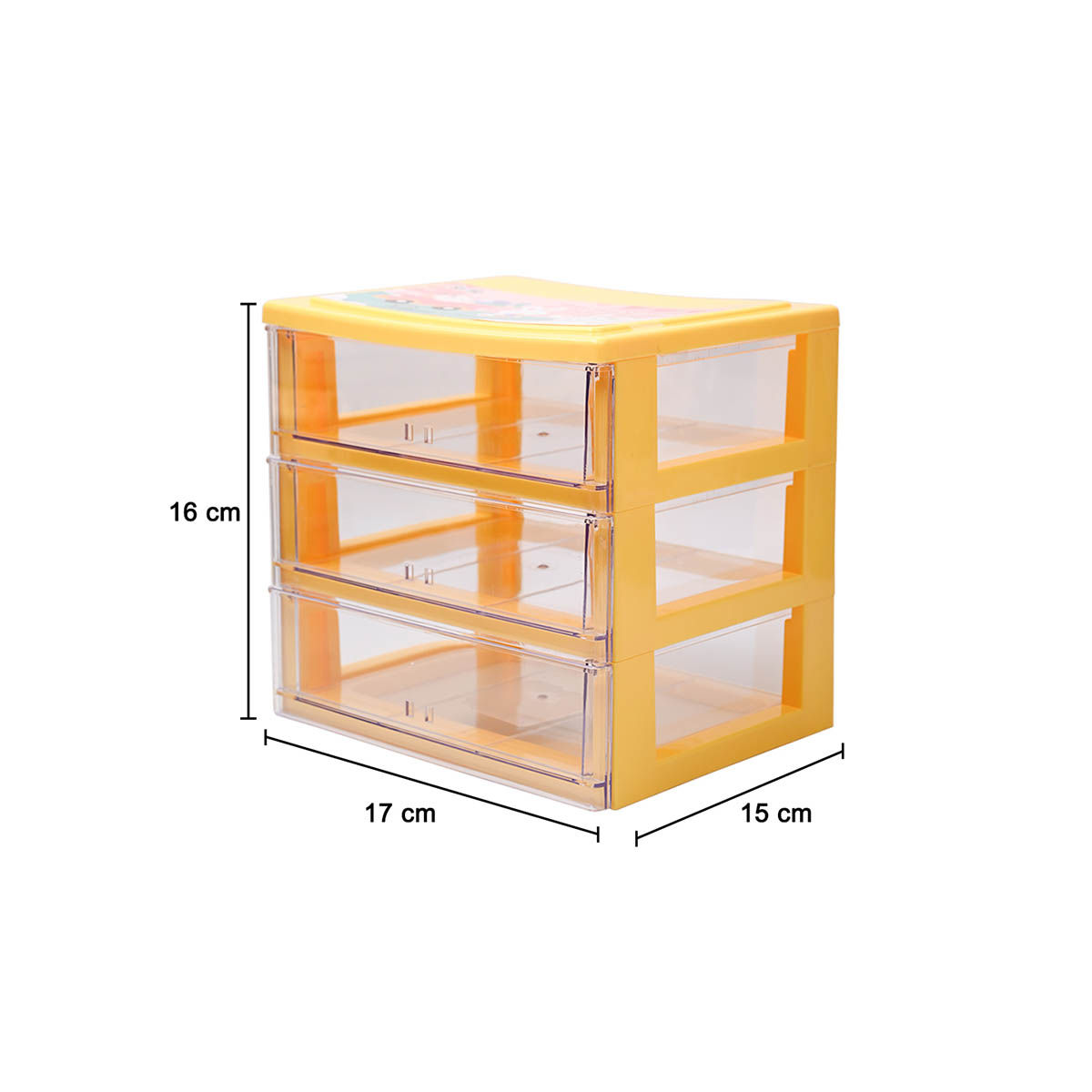 Buy Voncasa Stylish Yellow 3 Layer Drawer Online