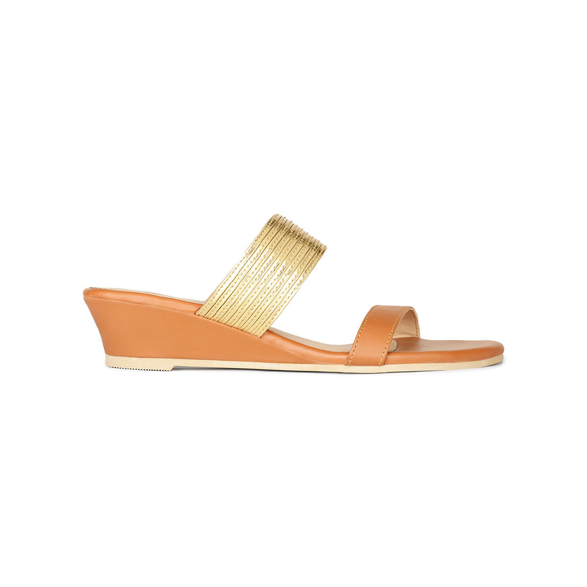 Buy Bata Women Casual Wedge Heels- Tan Online