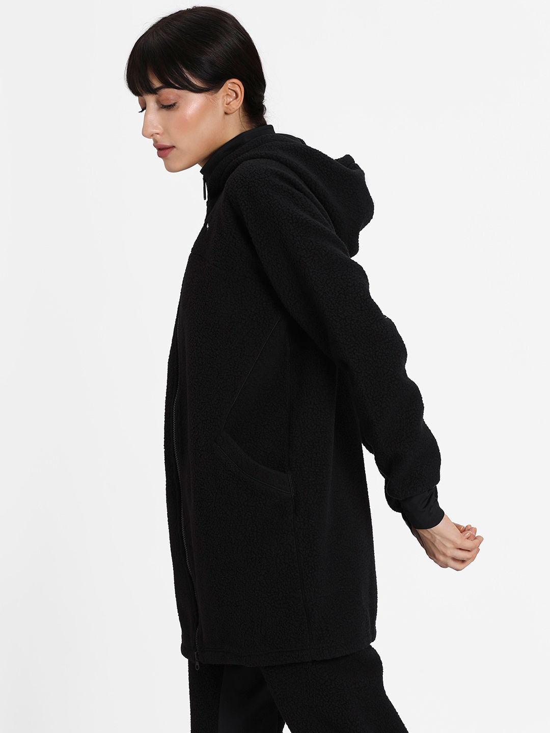 Buy Puma Studio Sherpa Yoga Jacket - Black Online