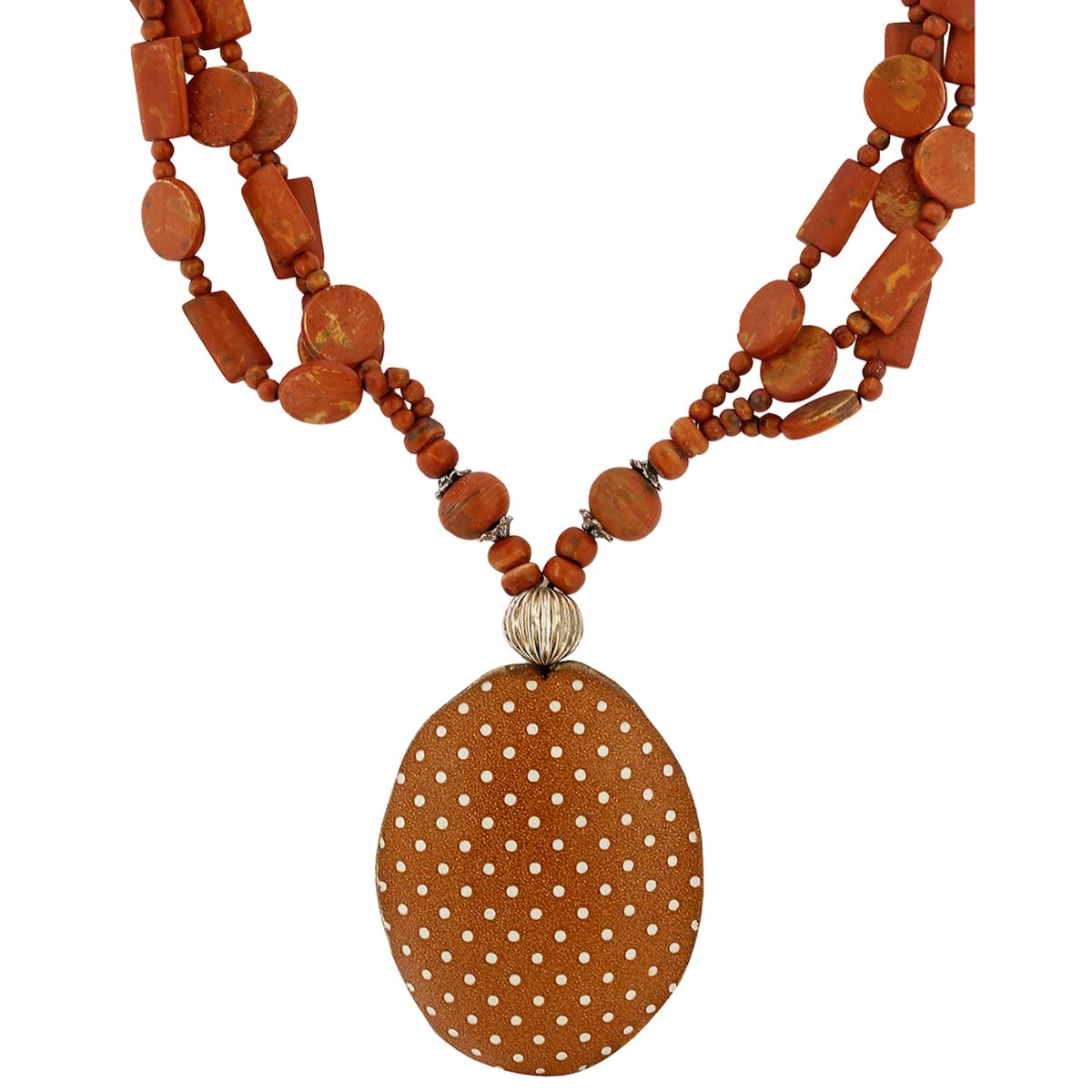 Buy Prita Designer Orange Necklace Online