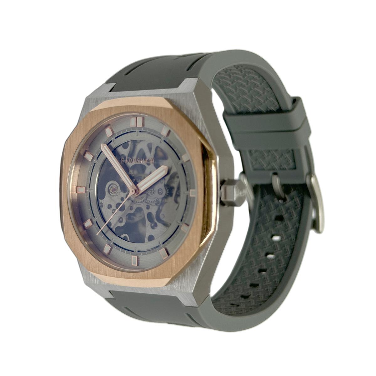 Buy Earnshaw Drake Skeleton Automatic Grey Round Dail Mens Watch - Es ...