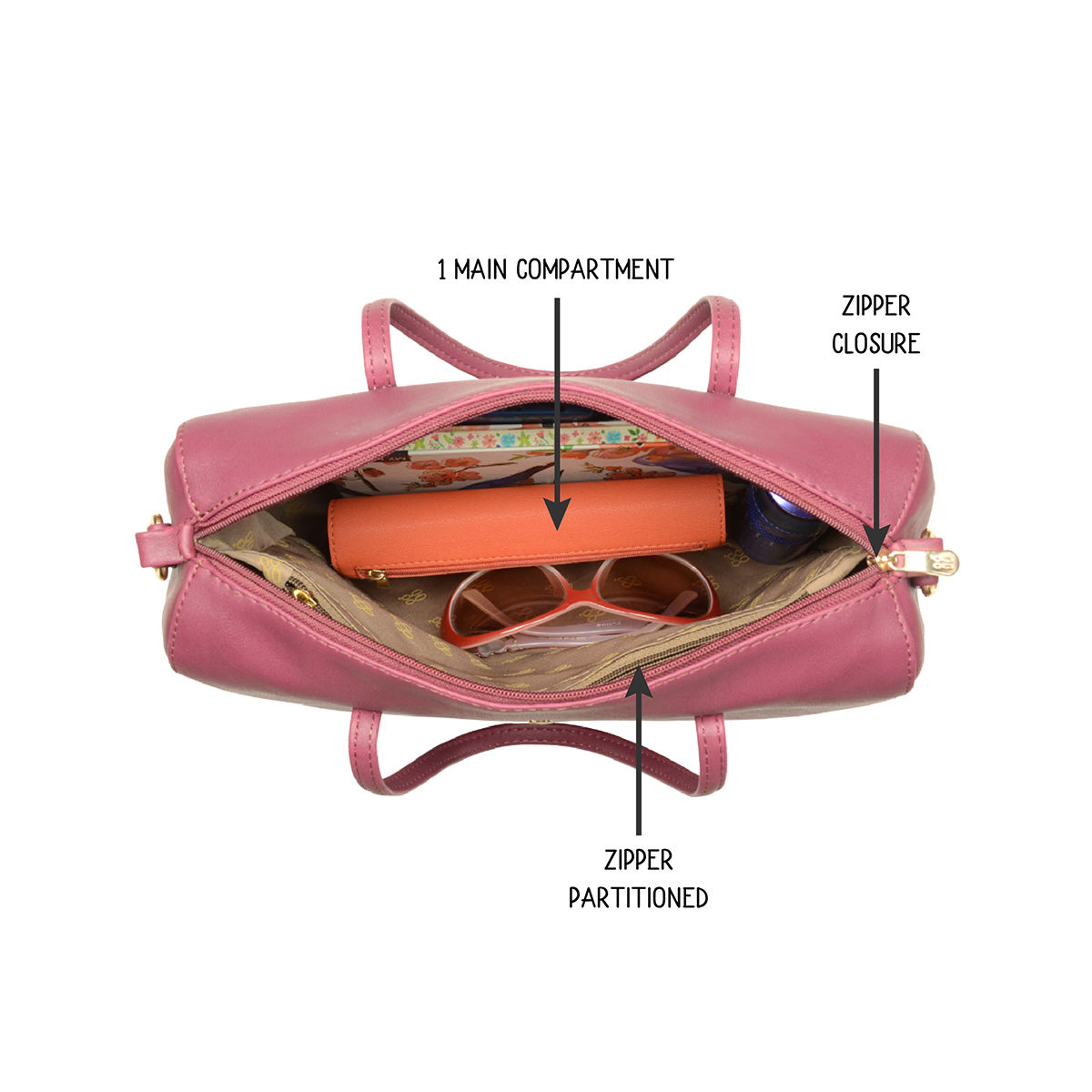 Buy Baggit Beats Medium Red Duffel Handbag Online