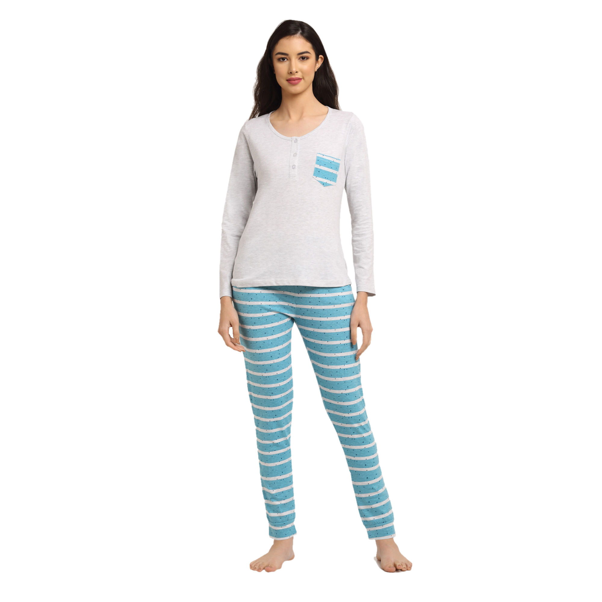 Slumber Jill Sky Blue Rainbow Lounge Set: Buy Slumber Jill Sky Blue ...