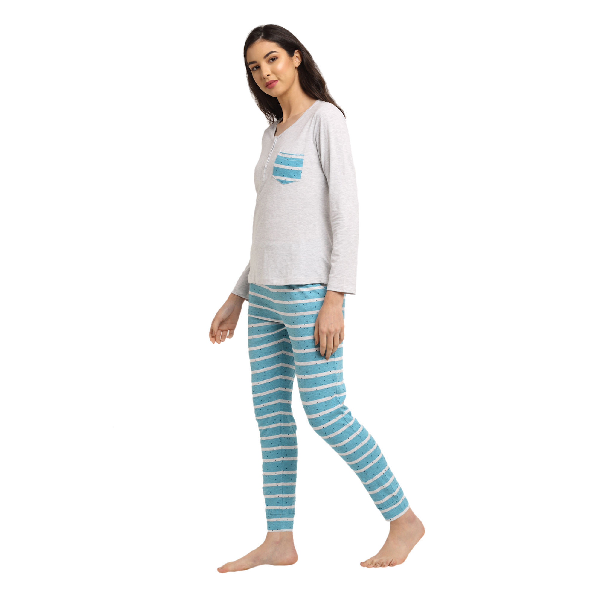 Slumber Jill Sky Blue Rainbow Lounge Set: Buy Slumber Jill Sky Blue ...